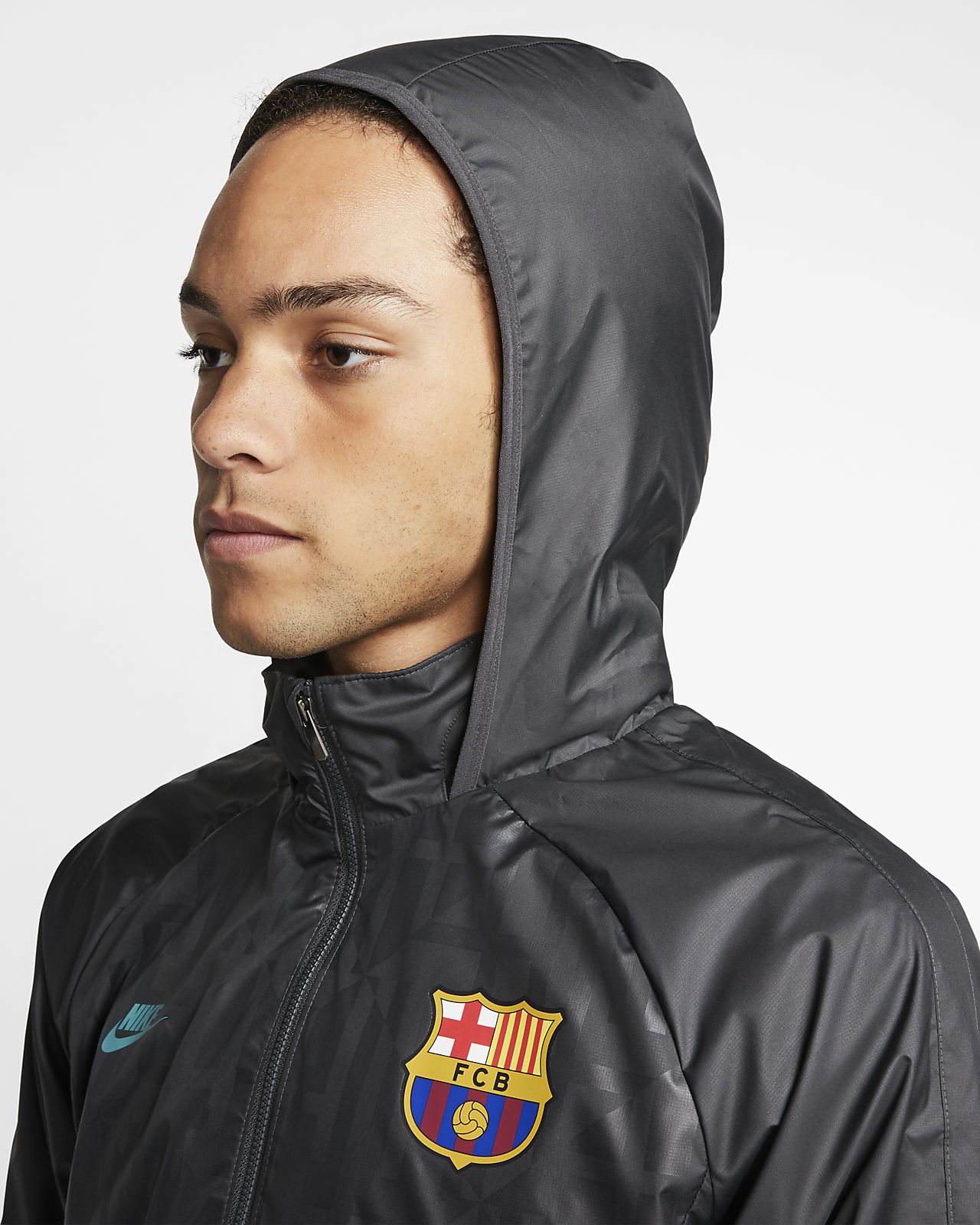 Nike FC Barcelona Football Jacket - Dark Smoke Grey / Cabana - Football ...