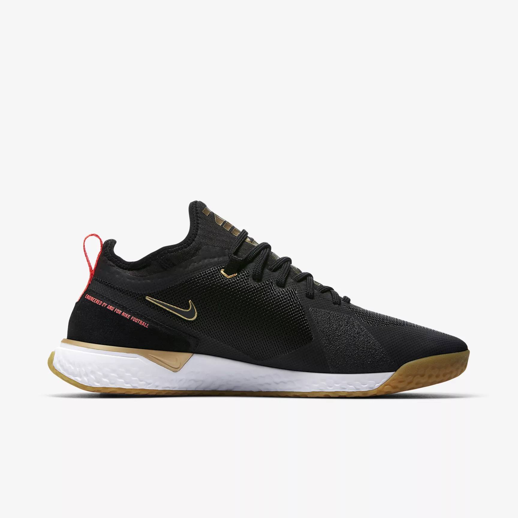 Nike F.C. Football Shoe - Black / Bright Crimson / Metallic Gold / Black