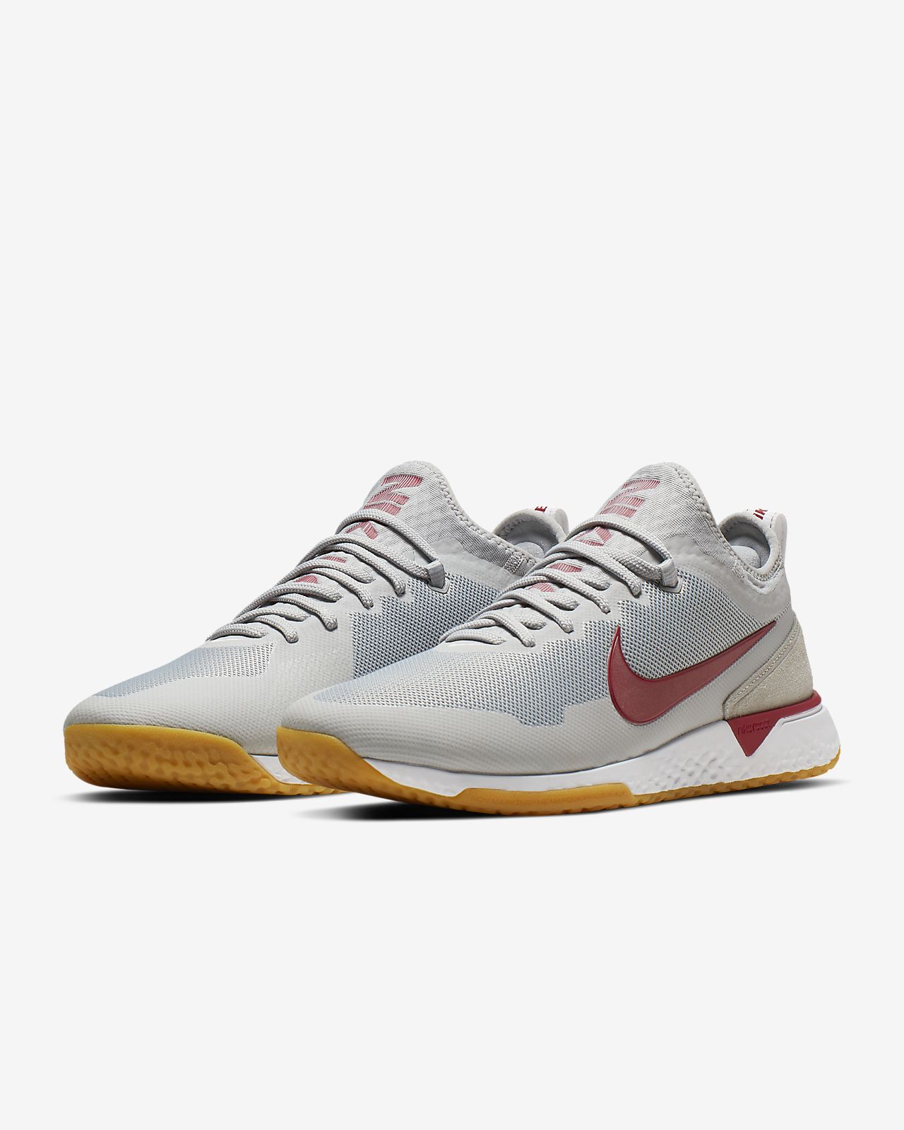 Nike F.C. React - Wolf Grey / White / Gum Light Brown / Noble Red ...