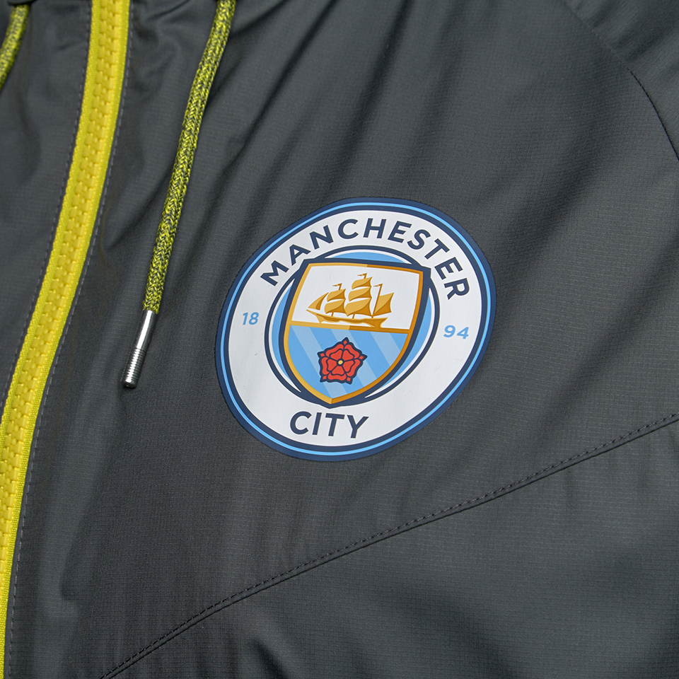 Nike Manchester City Authentic Windrunner - Anthracite / Opti Yellow ...