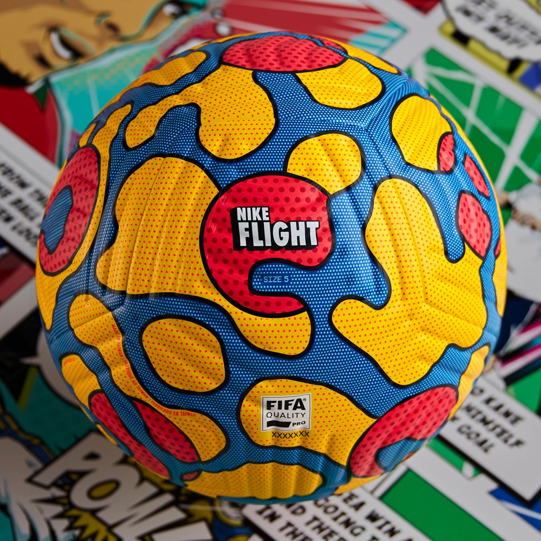 Nike 21/22 Premier League Flight - Sport Yellow / Blue / Laser Crimson ...