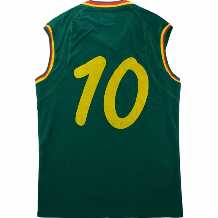 Puma 2002 Cameroon Match Worn Home Vest Shirt