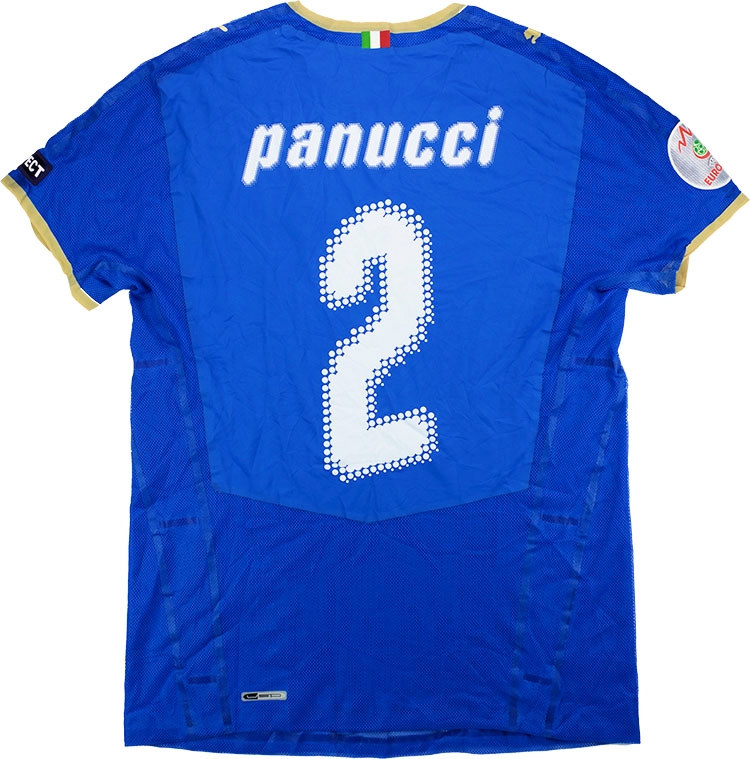 Puma 2008 Italy Match Worn European Championship Home Shirt
