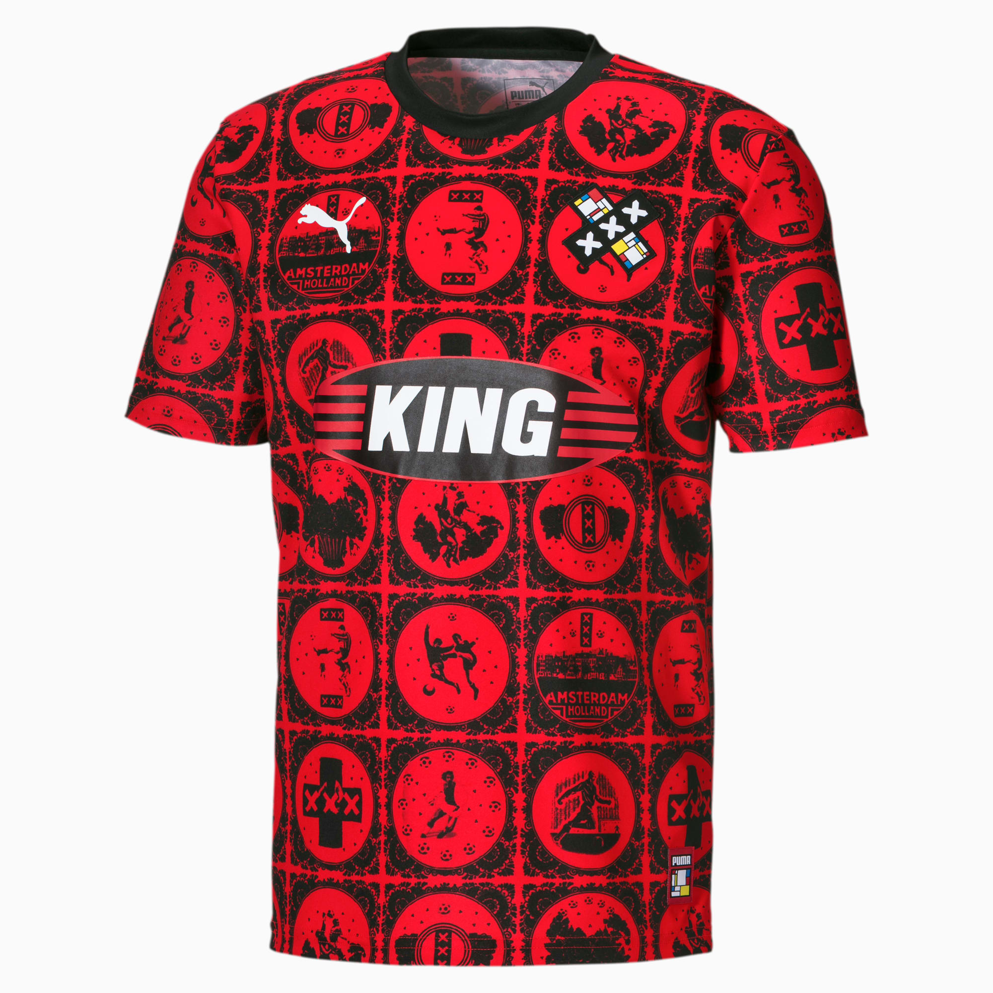 Puma Amsterdam City Influence Football Shirt - Puma Red / Puma Black ...