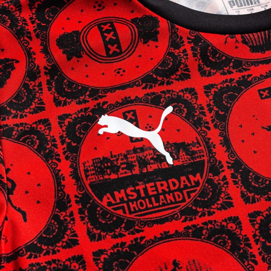 Puma Amsterdam City Influence Football Shirt - Puma Red / Puma Black ...