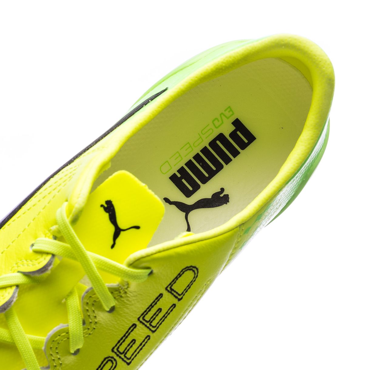 Puma evoSPEED 17 SL K-Leather FG - Safety Yellow / Puma Black / Green ...