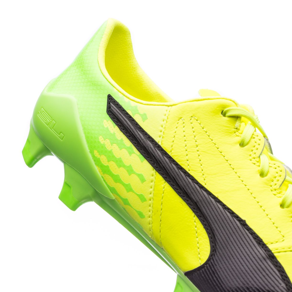 Puma evoSPEED 17 SL K-Leather FG - Safety Yellow / Puma Black / Green ...