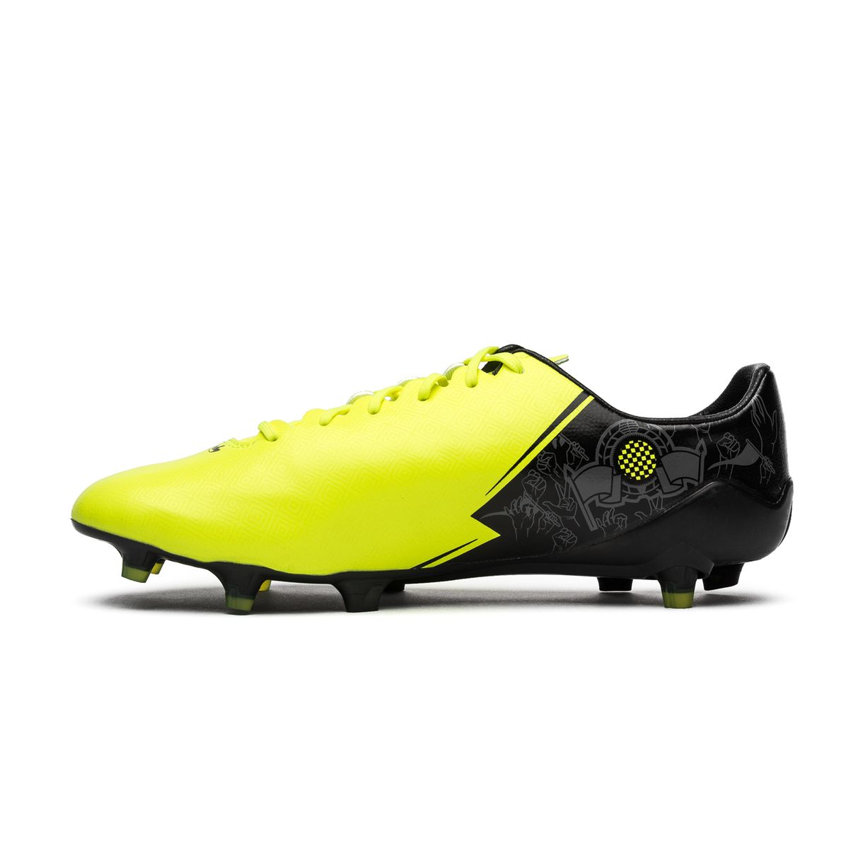 Puma Evospeed 17 Sl-S FG Derby Fever Reus - Puma Black / Safety Yellow ...