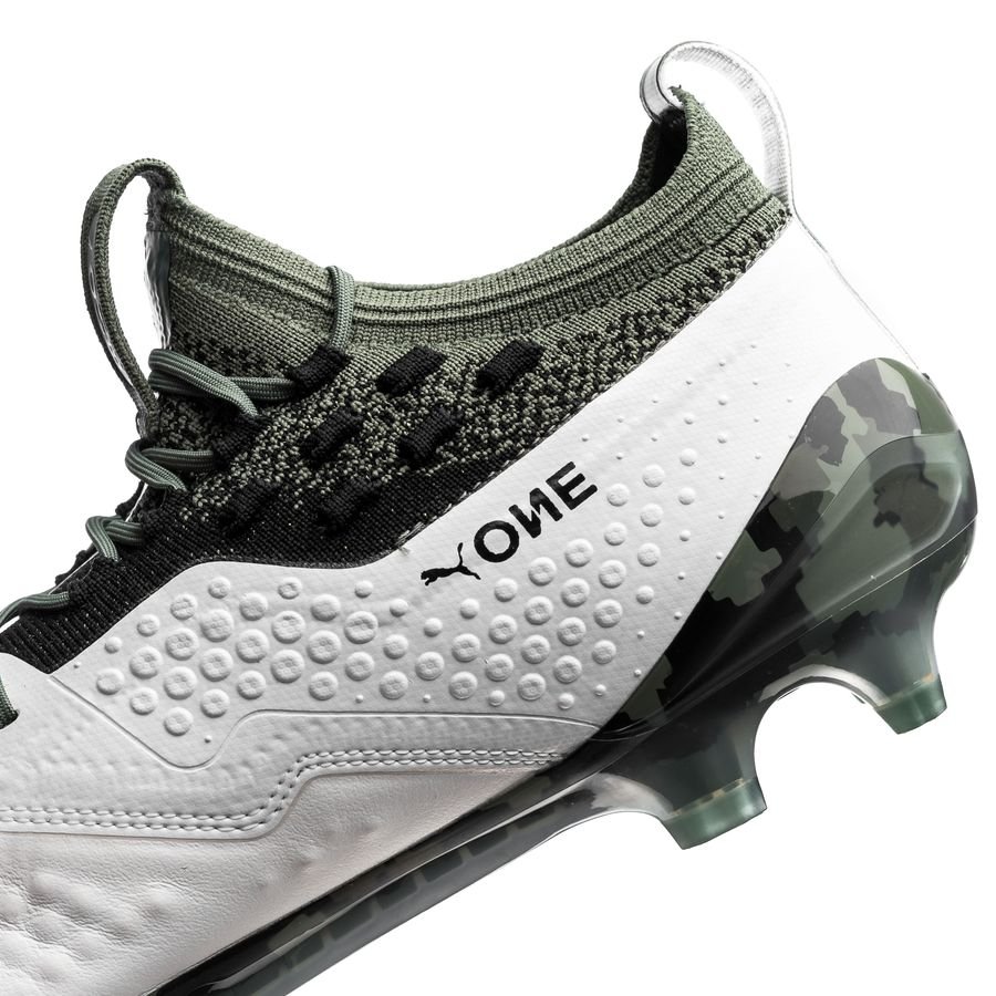 Puma One 1 LTH FG/AG Attack - Puma White / Puma Black / Laurel Wreath ...