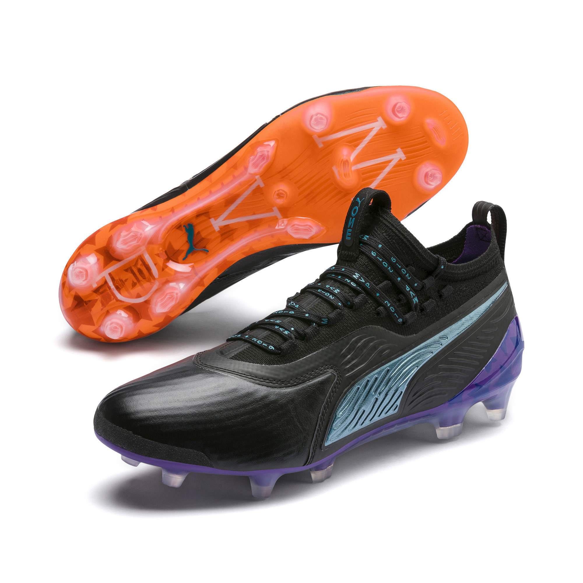 Puma One 19.1 FG/AG MVP - Black / Cari Sea / Purple / Orange - Football ...