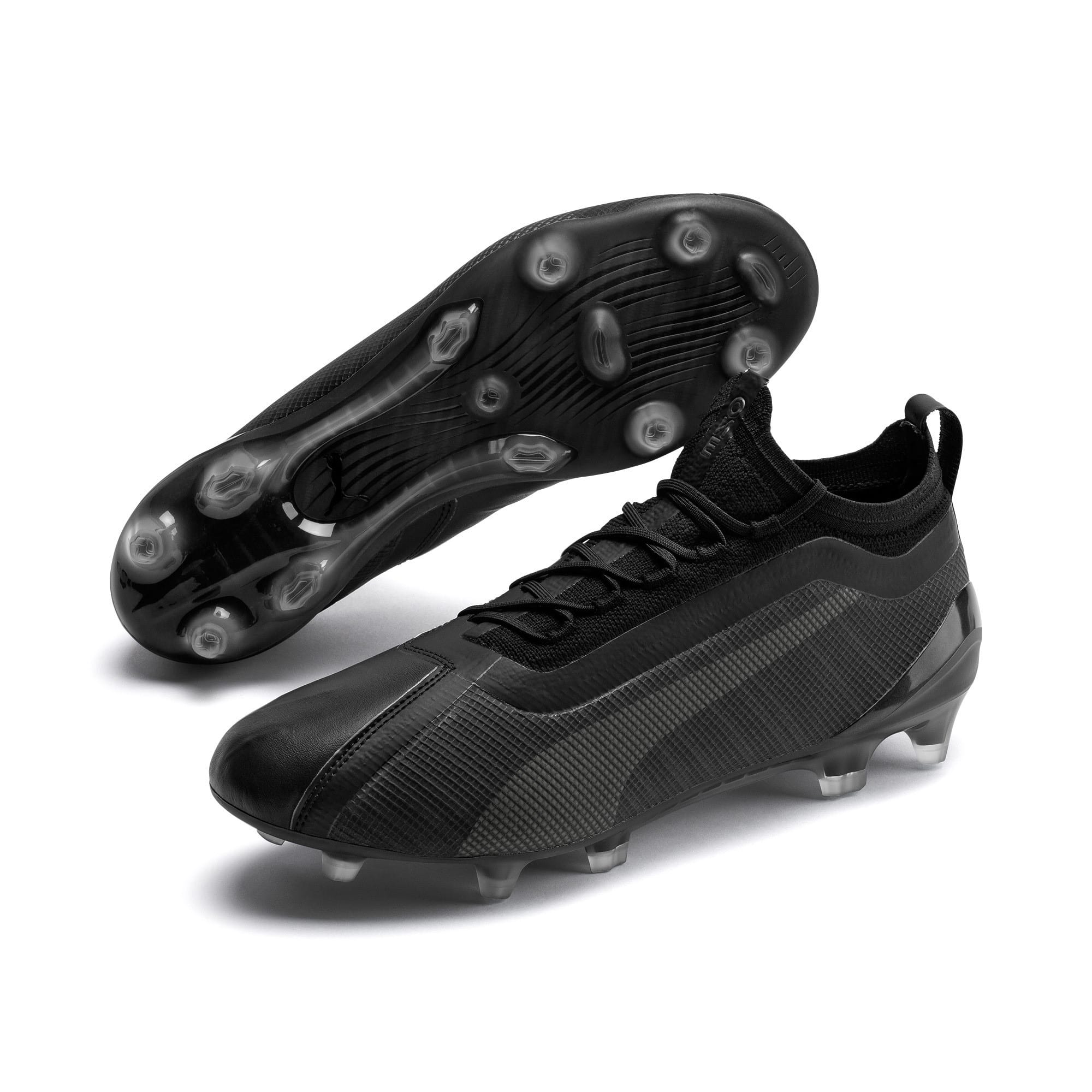 Puma One 5.1 FG/AG - Black / Black / Puma Aged Silver - Football Shirt ...