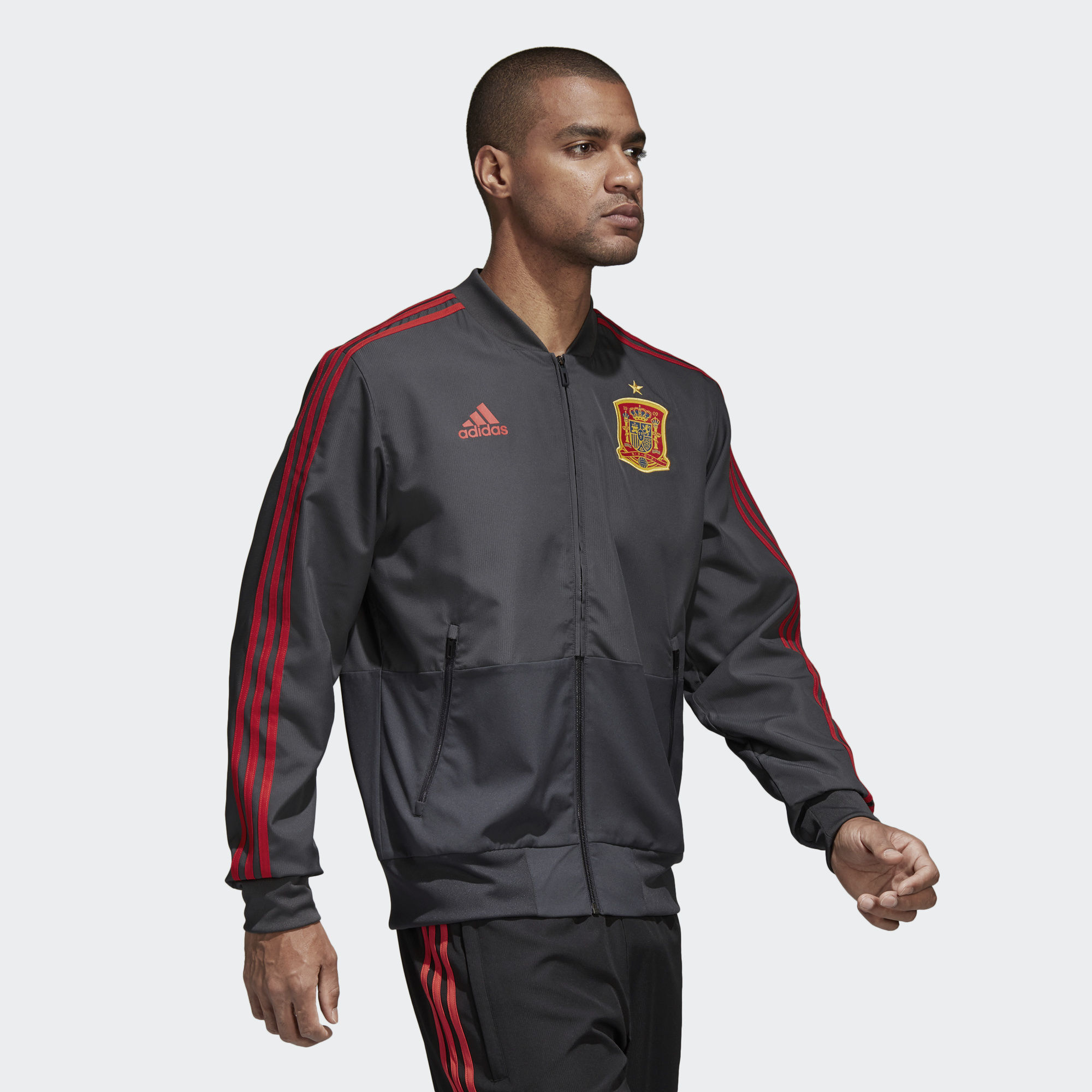 Spain 2018 World Cup Adidas Presentation Jacket - Solid Grey / Night ...