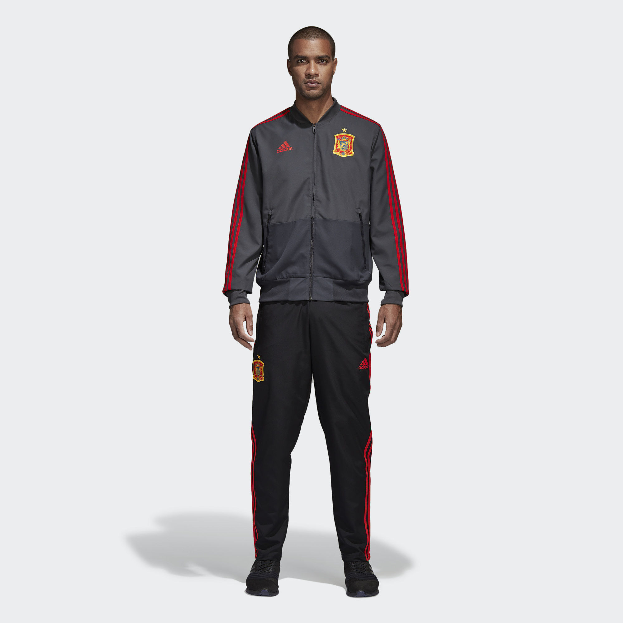 Spain 2018 World Cup Adidas Presentation Jacket - Solid Grey / Night ...