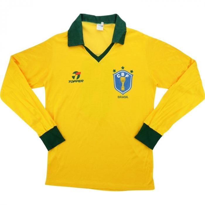 Topper 1987 Brazil Match Worn Home Shirt - Football Shirt Culture ...