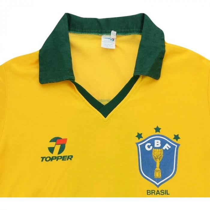 Topper 1987 Brazil Match Worn Home Shirt - Football Shirt Culture ...