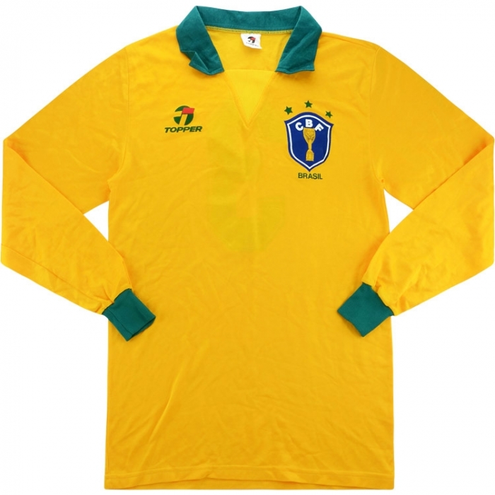 Topper 1991 Brazil Match Worn Home Shirt - Football Shirt Culture ...