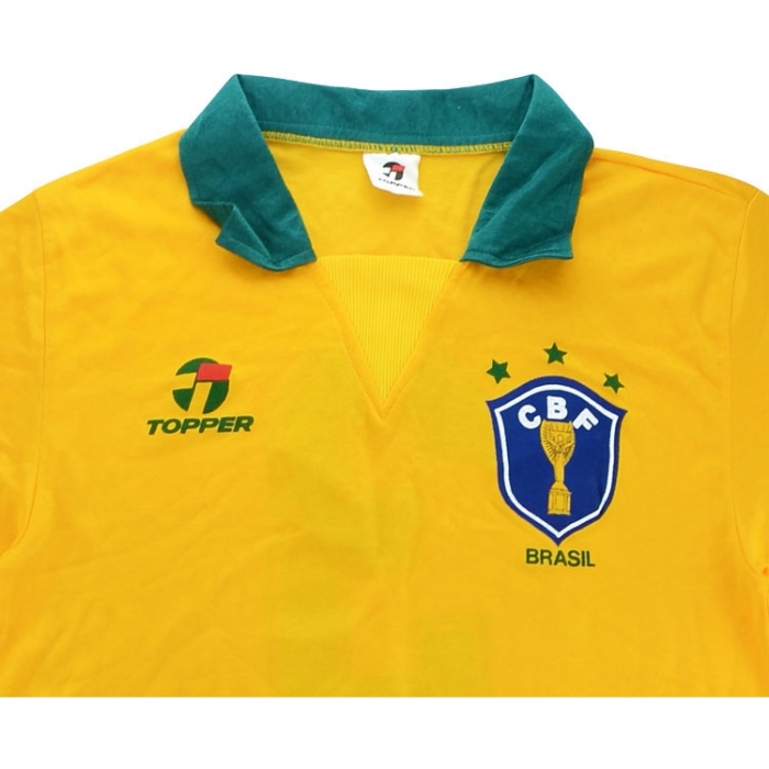 Topper 1991 Brazil Match Worn Home Shirt - Football Shirt Culture ...