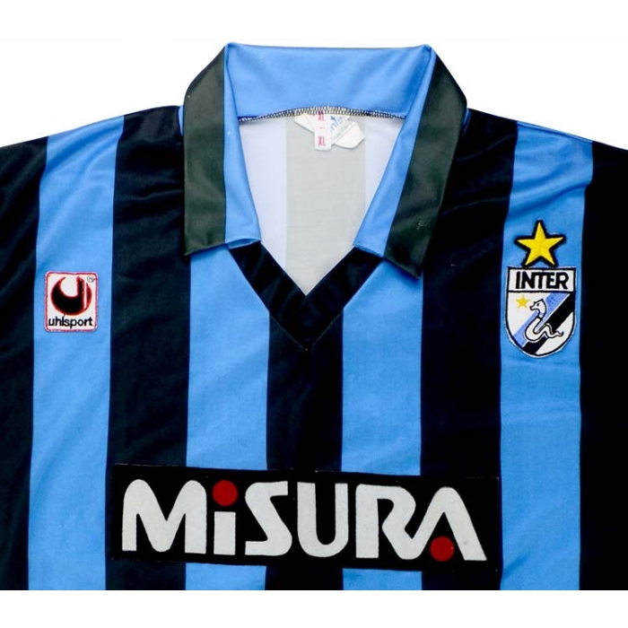 Uhlsport 1988-89 Inter Milan Match Worn Home Shirt - Football Shirt ...