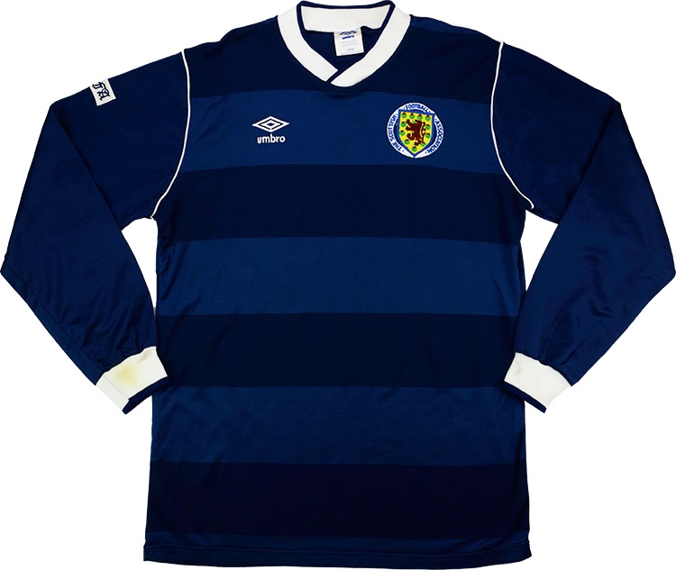 Umbro 1987 Scotland Match Worn Home Shirt - Football Shirt Culture ...