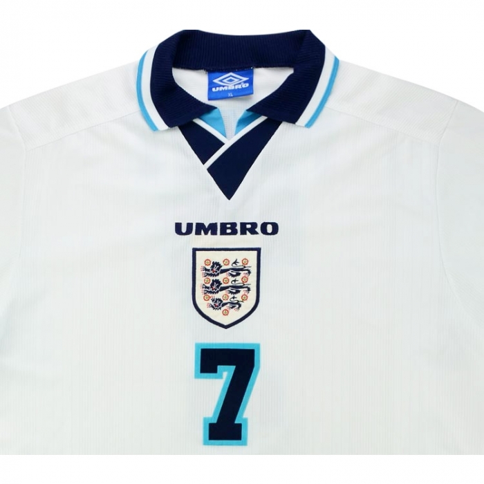 Umbro 1996 England Match Worn European Championship Home Shirt ...