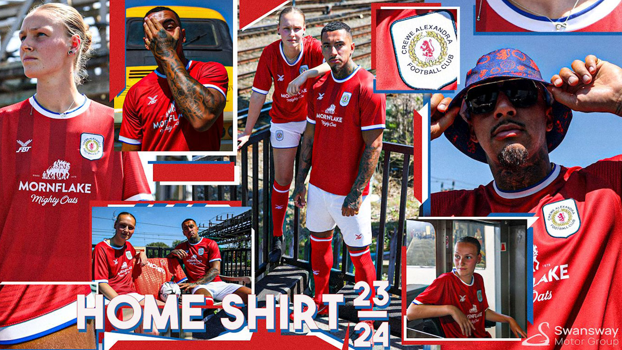 Crewe Alexandra 2023-24 FBT Home Kit Video - Football Shirt Culture ...
