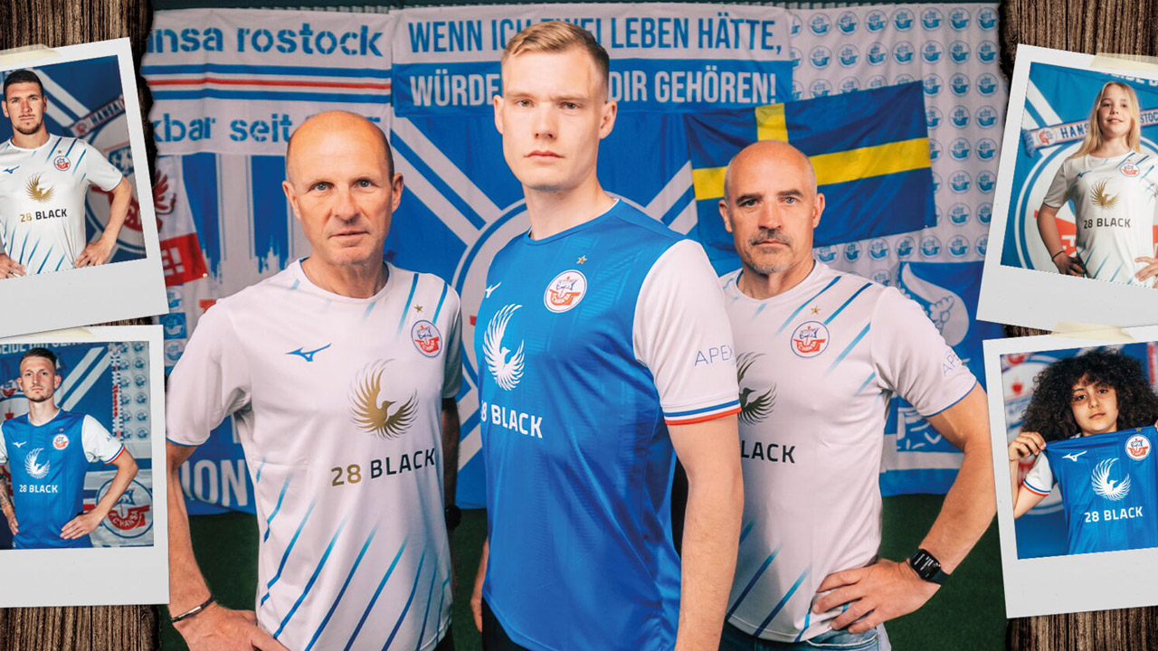 Hansa Rostock 2023-24 Mizuno Home and Away Kits Video - Football Shirt ...